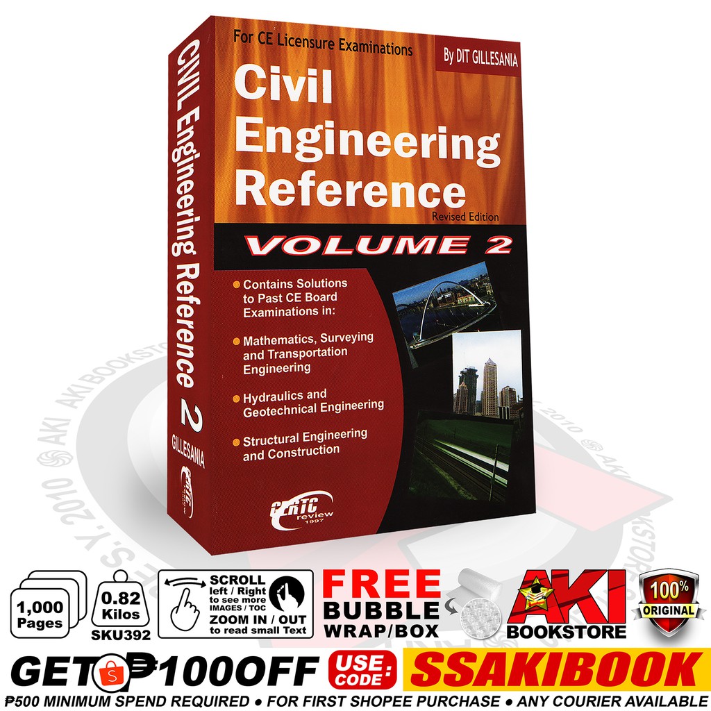 AUTHENTIC Civil Engineering Reference CE Licensure Examination © 2014 ...