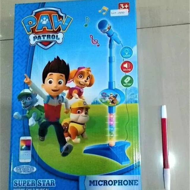 Paw Patrol Microphone Kids Toys - Educational Singing Mic | Shopee ...