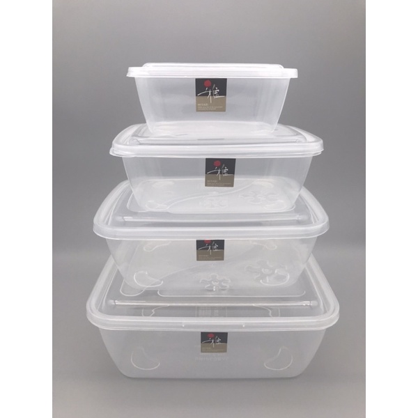 3PCS Miyabi Rectangular Food Keeper S M L XL plastic food container ...