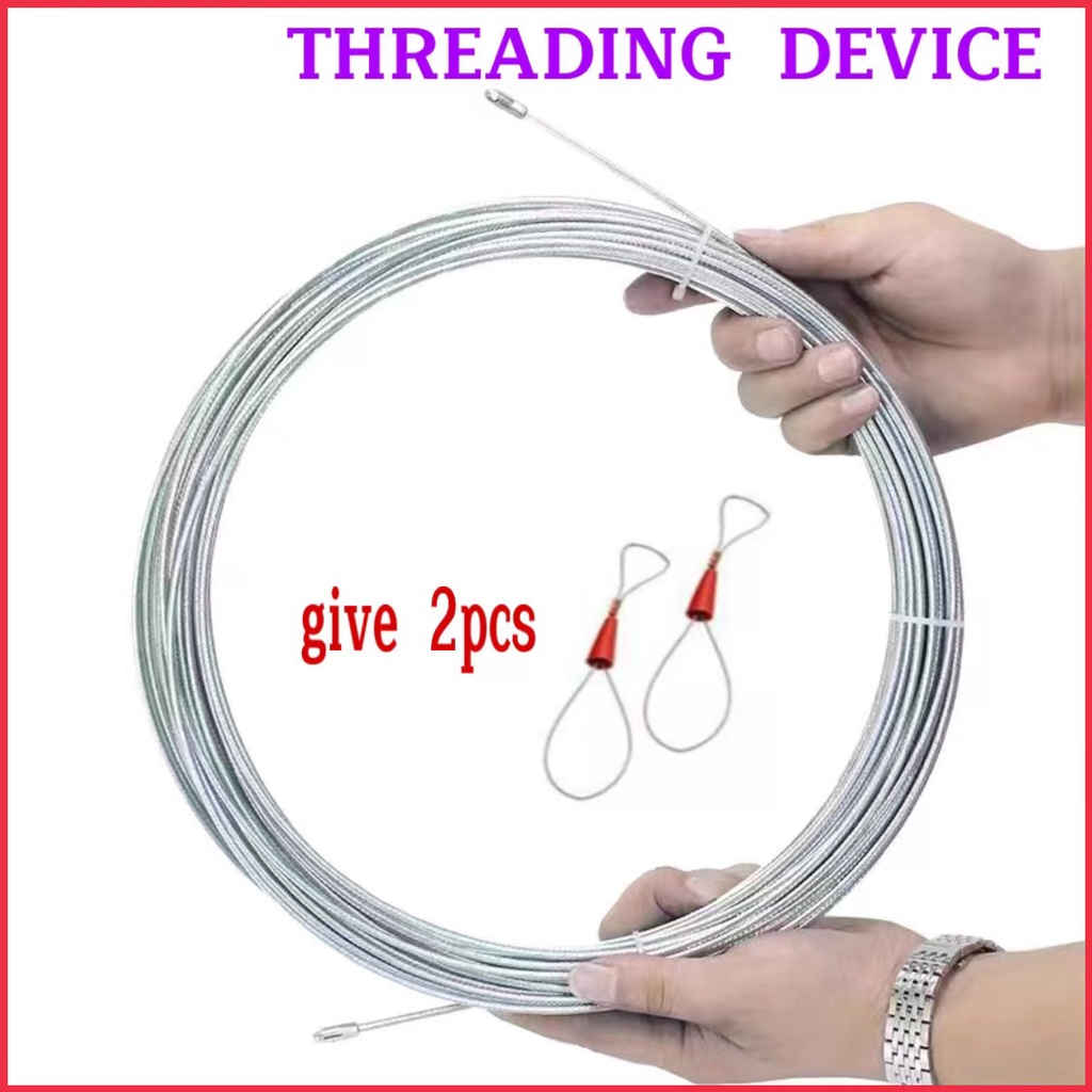 10METER 20METER Electrician Wire Cable Threading Device Steel Rope Tool ...