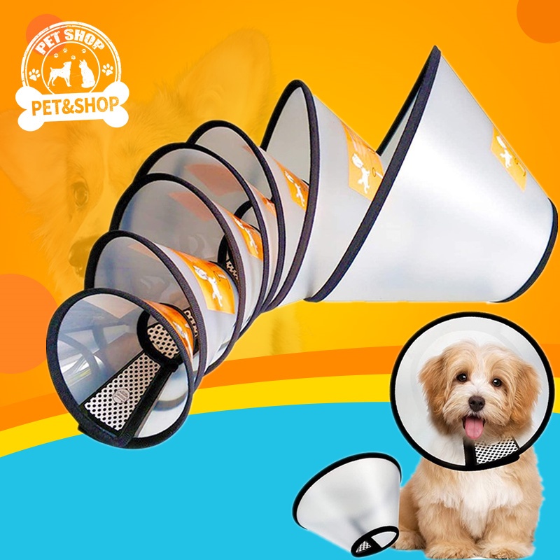 Pet Elizabeth Cone E-Collar Cat Dog Safety Collar Circle Pet Head Cover ...