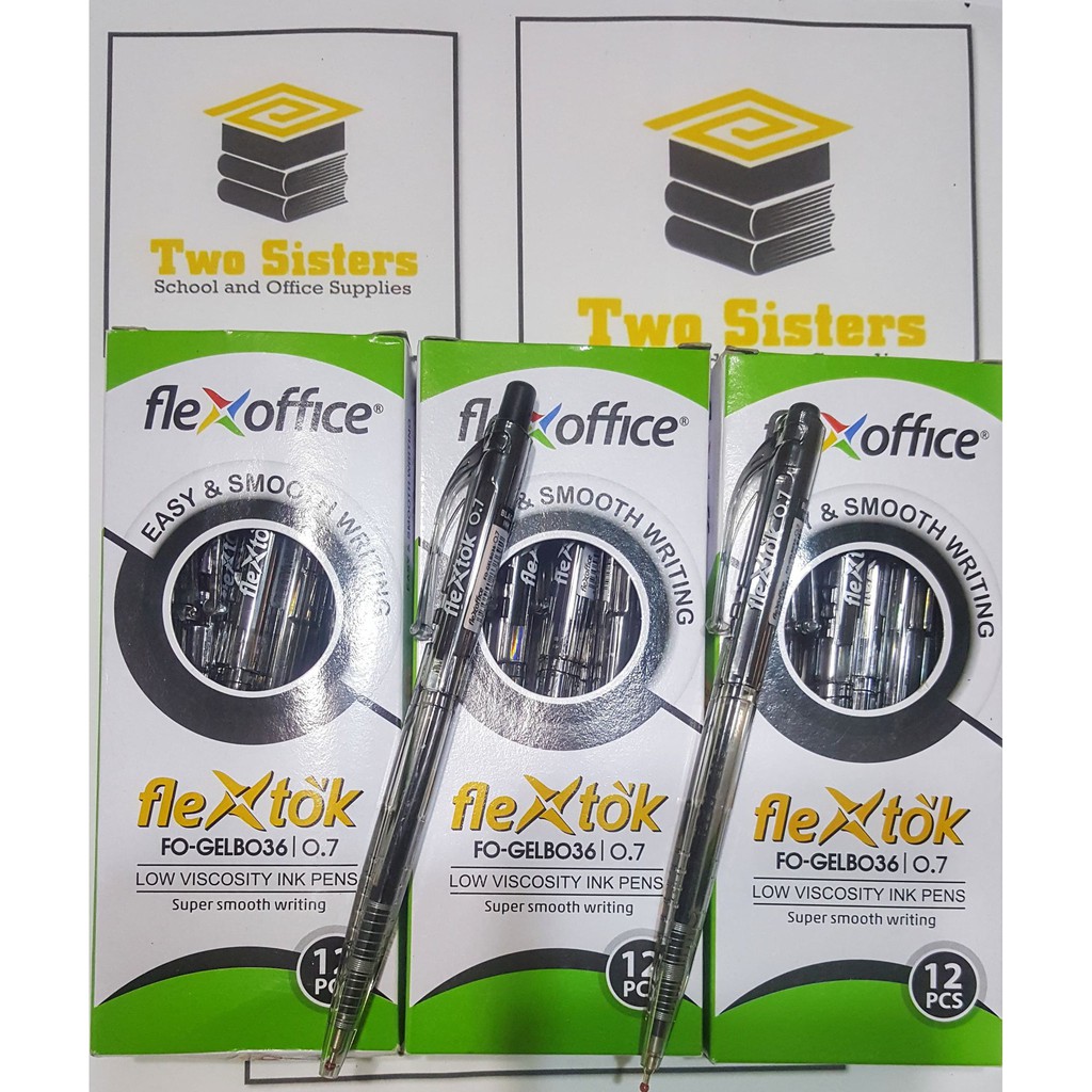 Flextok Black Ballpen Retractable Easy Smooth Writing (Sold per piece ...