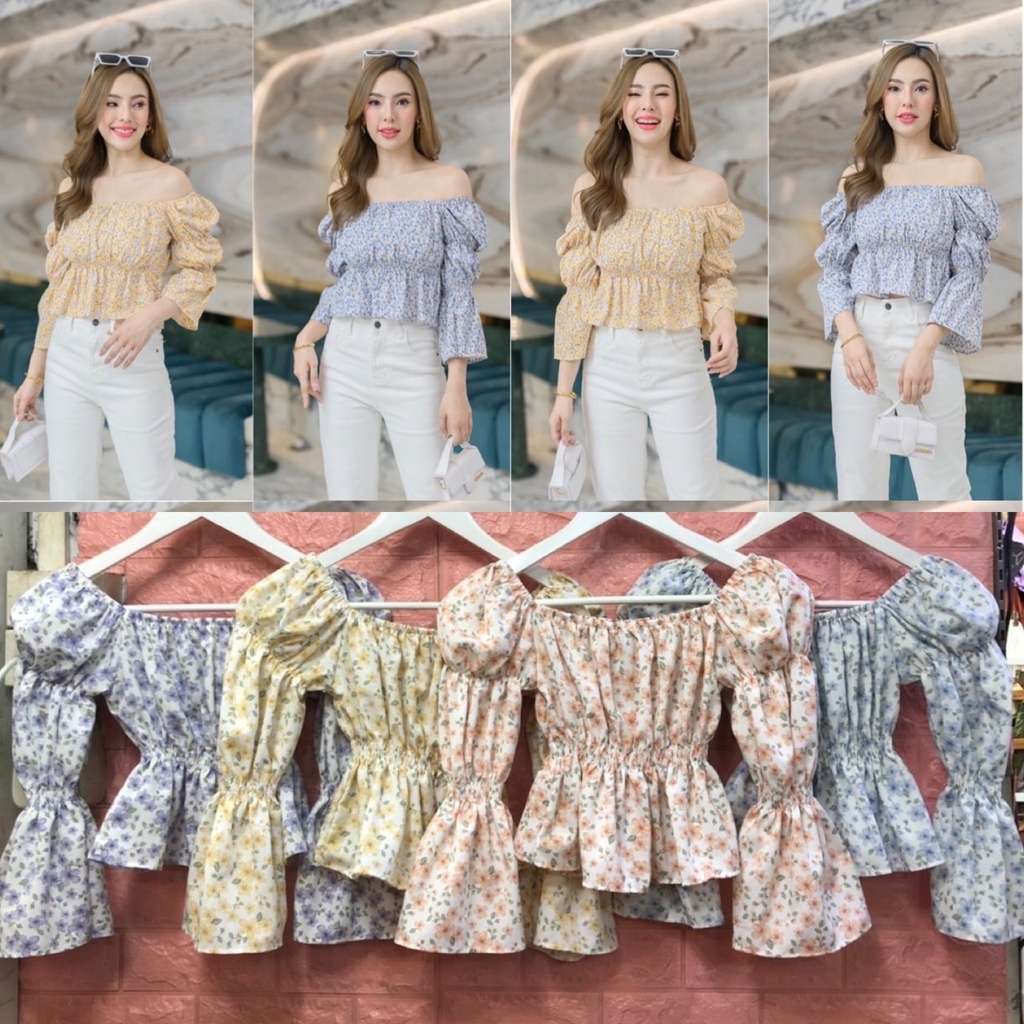 Authentic Bangkok Off Shie Balloon Long-sleeved Tops #75 Dee Brand Made ...