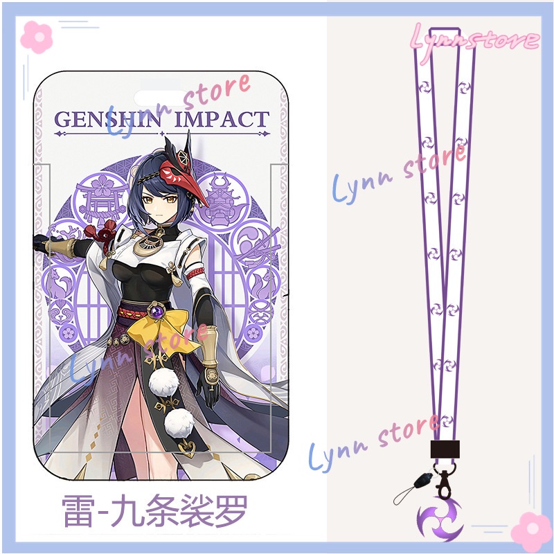 Anime GENSHIN IMPACT Xinyan Yanfei Yae Miko Keqing Klee Card Cases/Card ...