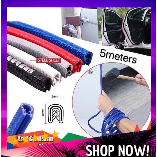 【Ready Stock】5M Car Door Boot Edge Protector Strip Trim U Shape Guard ...