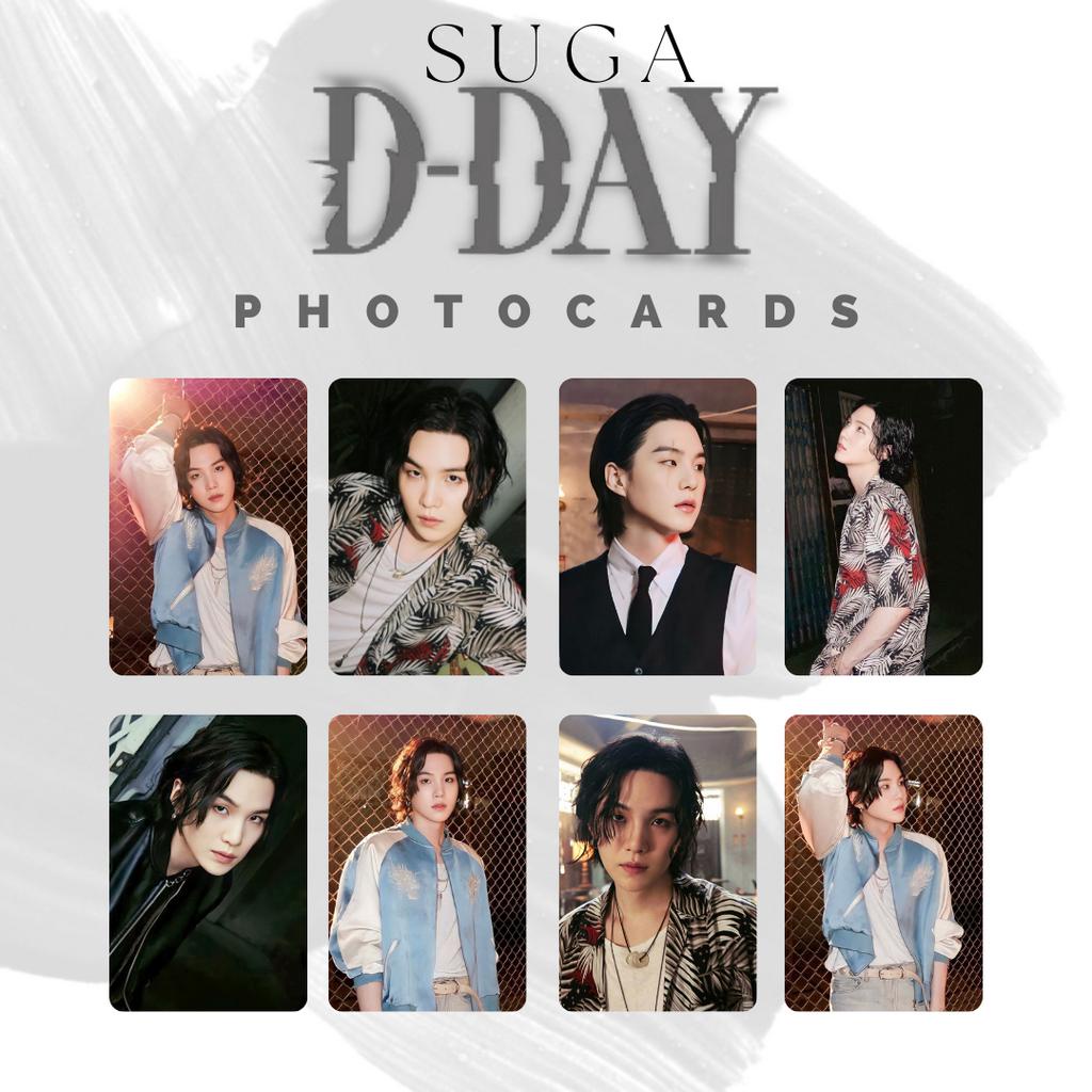 SUGA D-DAY Fan-made Photocards 8 Pieces per Set | Shopee Philippines
