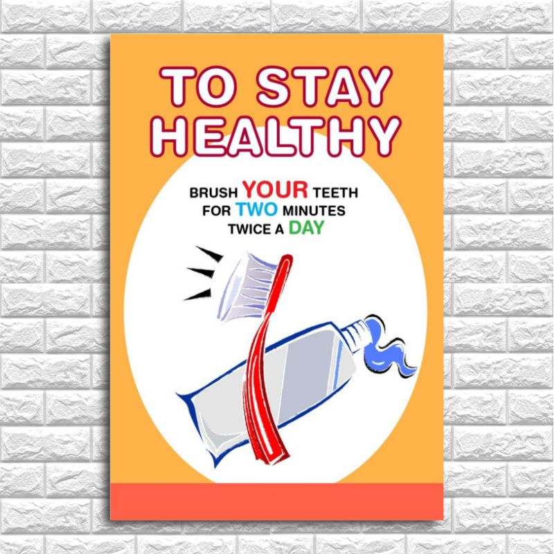 Wash Your Hands / Stay Healthy / Hygiene | A4 Size Laminated ...