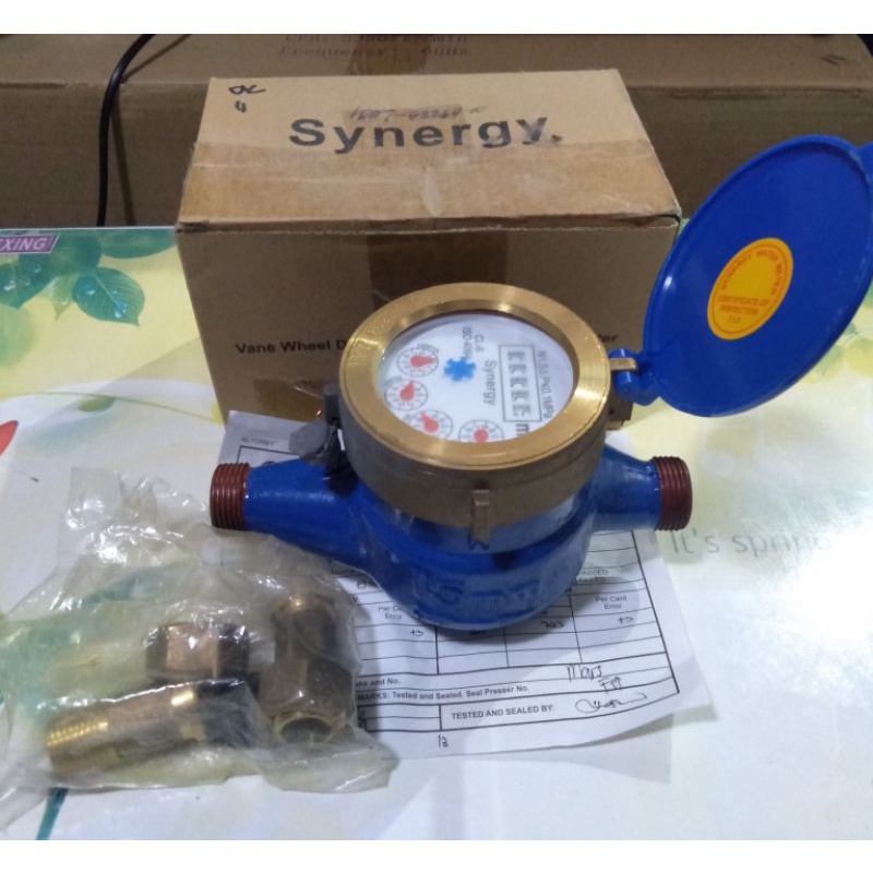 Synergy water meter (15mm) 1/2" threaded type | Shopee Philippines