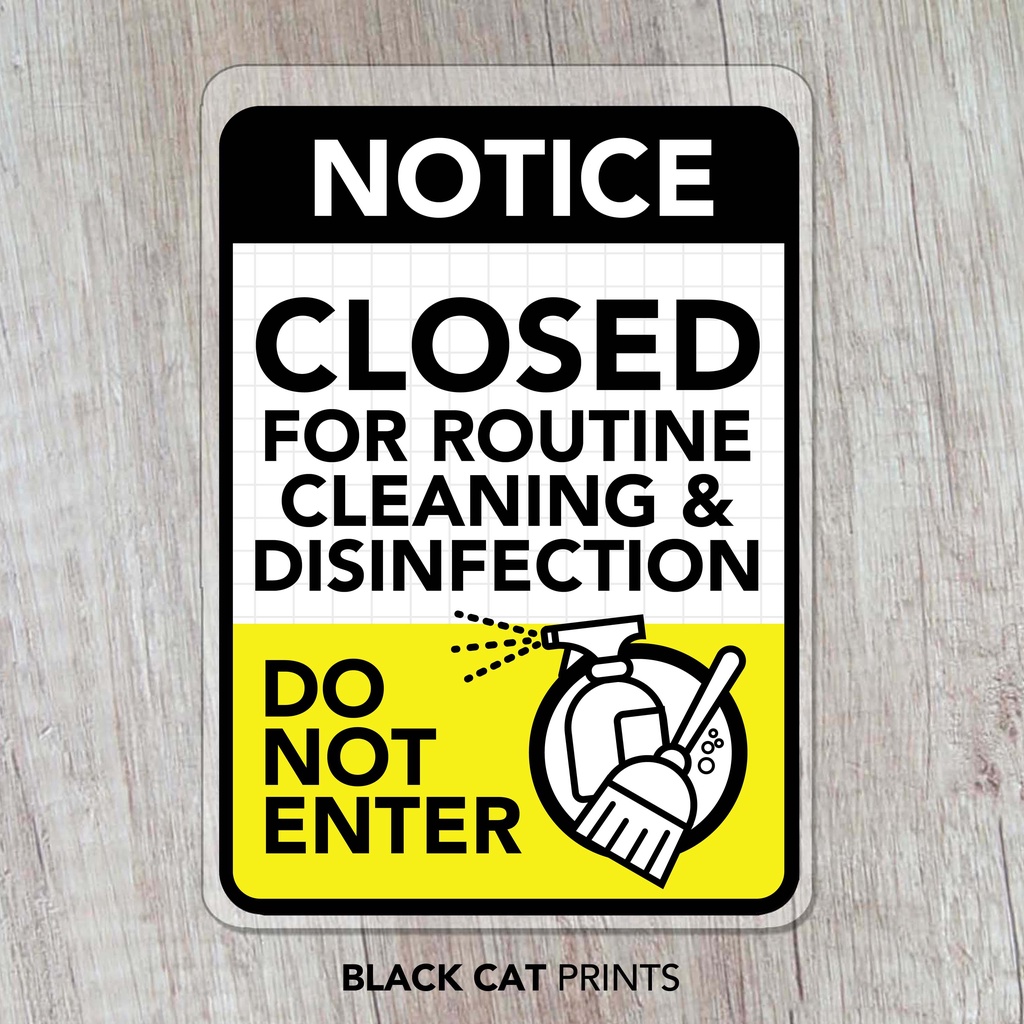 Area Closed Off/ Closed for Cleaning Sign | Laminated Signage | Sign ...