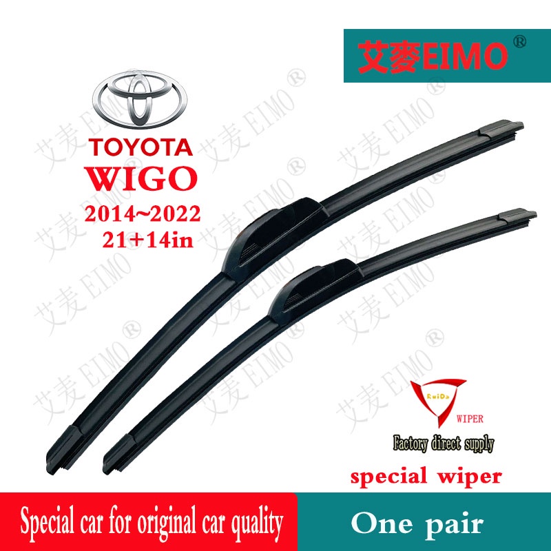 Toyota wiper blade wigo (2014~2022)21+14in Ironbone wipers and hybrid ...