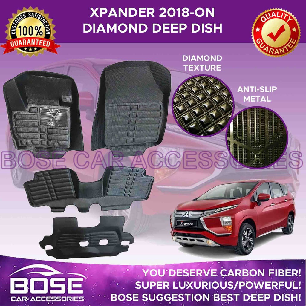 5D Diamond Car Deep Dish Matting for Mitsubishi Xpander 2018 - Onwards ...