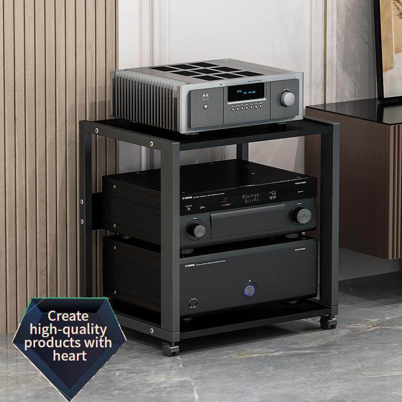 Amplifier rack multi-layer household adjustable spacing mobile bile ...