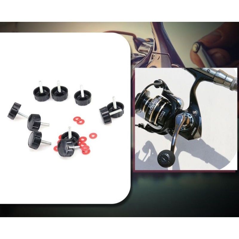 Fishing - Screw Knob w/ Gap Washer for Spinning Reels / Screw Cap ...