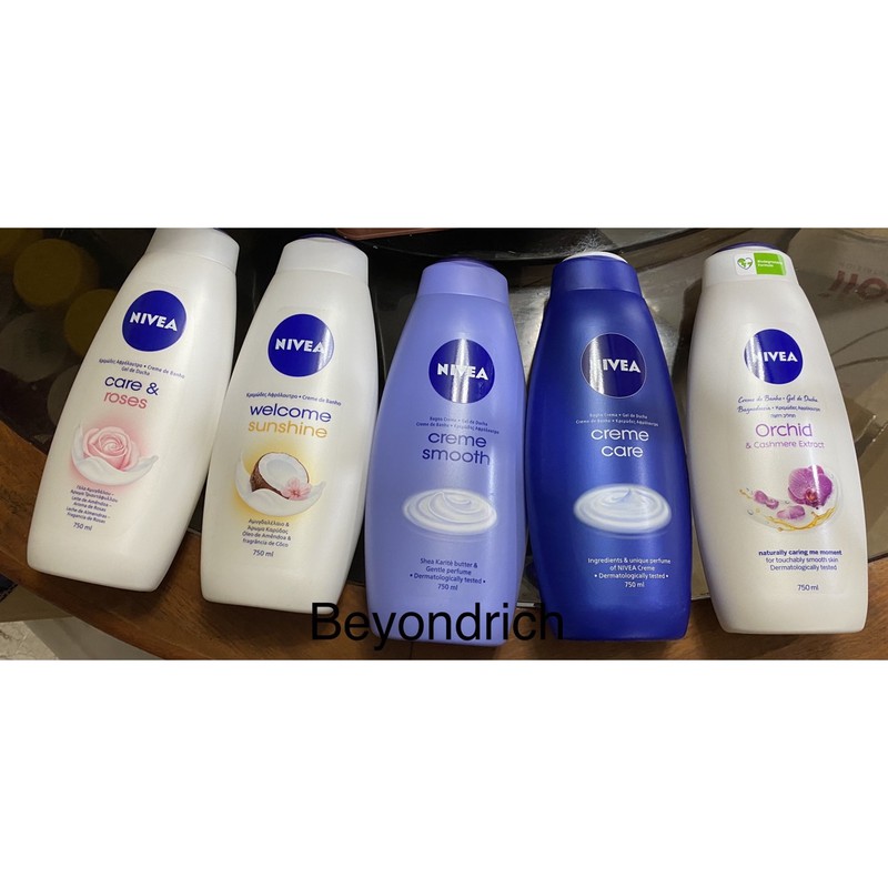 Nivea Creme Smooth Creme Care Shower Gel 750ml Shea Butter Rejuvenate ...