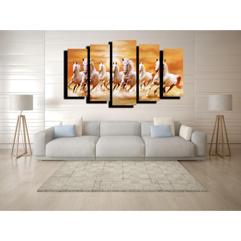 7 lucky Horse Design Wall Art Decor 3mm 15x24 inches (FLAT) | Shopee ...