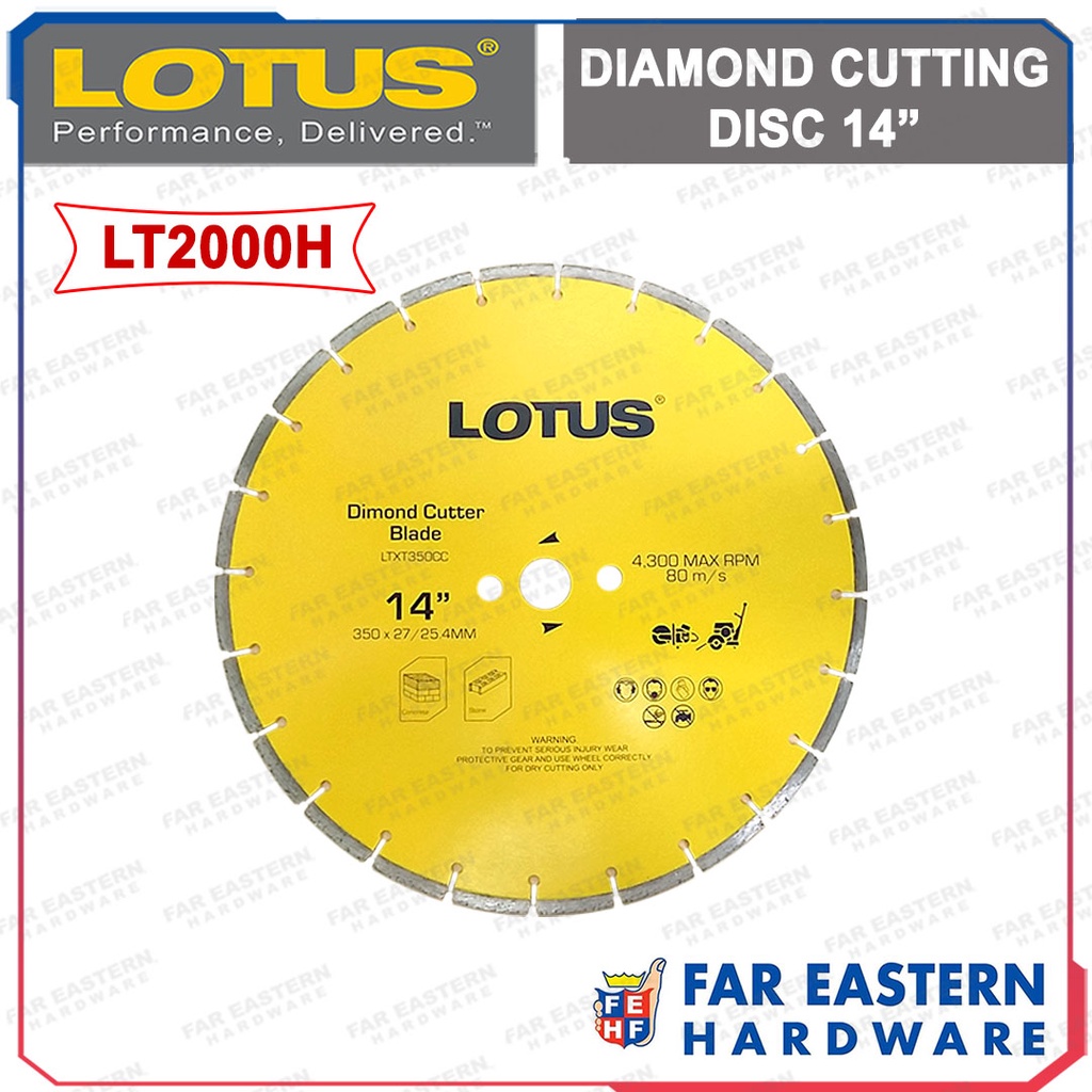 LOTUS Diamond Cutting Disc 14" LTXT350CC LTAC | Shopee Philippines