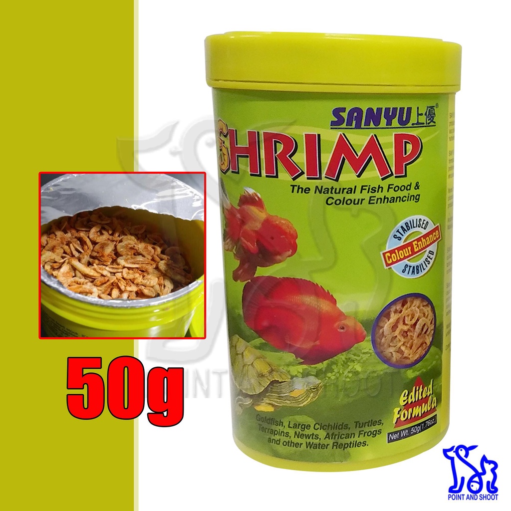 Sanyu Shrimp The Natural Fish Food Colour Enhancing - 50g | Shopee ...