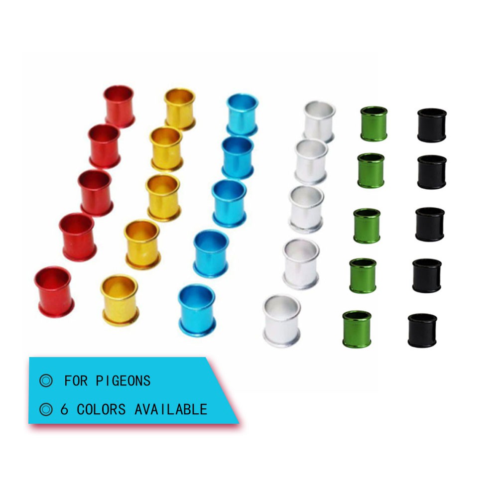 100 pcs/50 pcs Aluminum pigeons foot ring 0.8*1cm Birds Identification ...