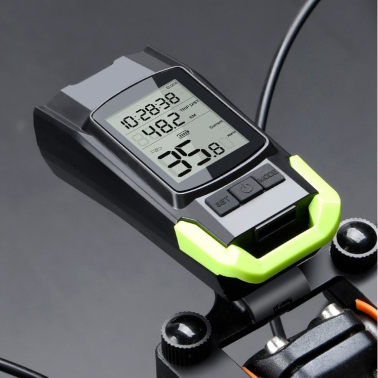 Bicycle Odometer with LED Bicycle Light and Bike Horn Waterproof ...