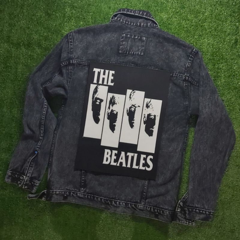 Screen printed back back back patch/Backpatch The Beatles Jumbo Size ...