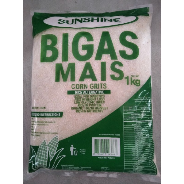 #10, #12, #14 & #16 Bugas Mais Premium White Yellow Corn Grits 1kg ...