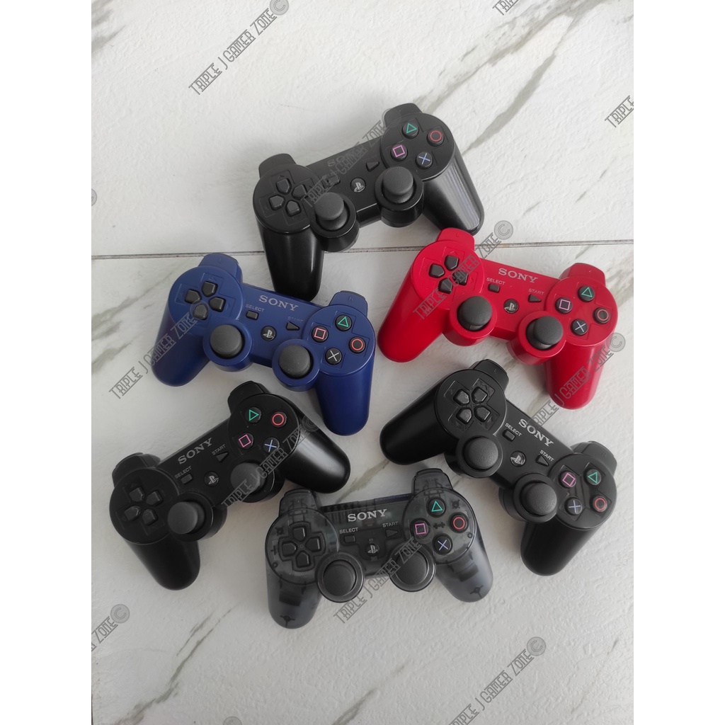 Original PS3 Playstation 3 DS3 Dualshock 3 Controller Black Blue Red ...