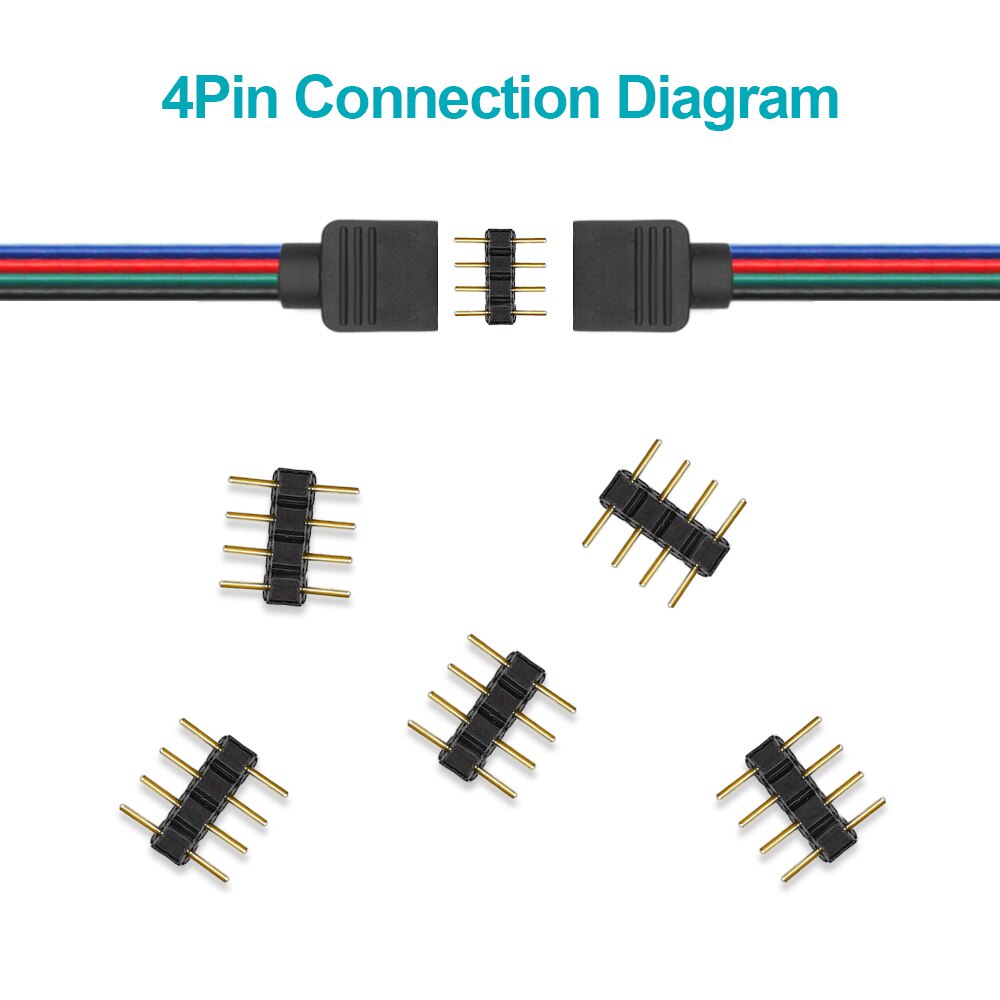 4pin RGB connector, 4 pin needle, male type double 4pin, small part for ...