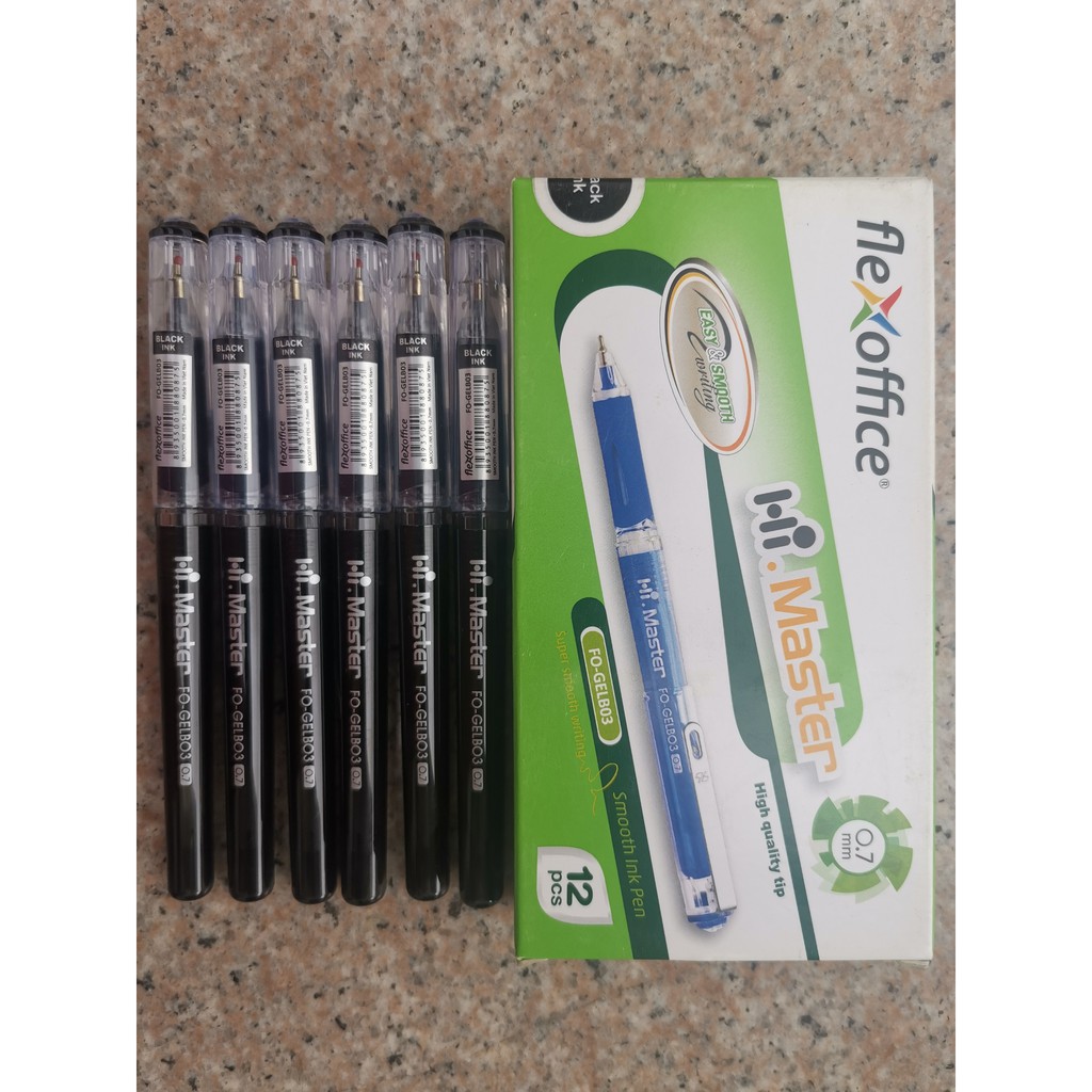 [FlexOffice] HI.Master Smooth ink pen [0.7mm][Black] | Shopee Philippines