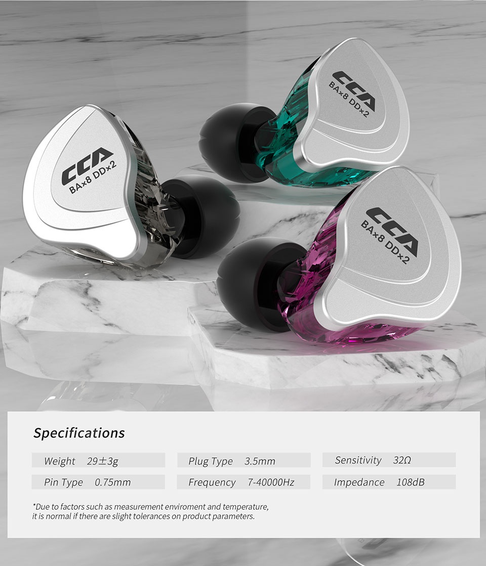 FAAEAL CCA C10 Wired Dynamic Earphone 4BA+1DD Hybrid Technology HiFi Music In Ear Earbuds 2 Pin ...