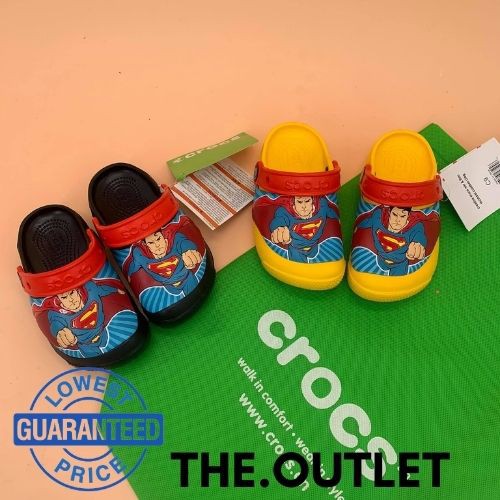 CROCS CLASSIC CARTOON SUPERMAN CLOGS WITH LED FOR KIDS | Shopee Philippines