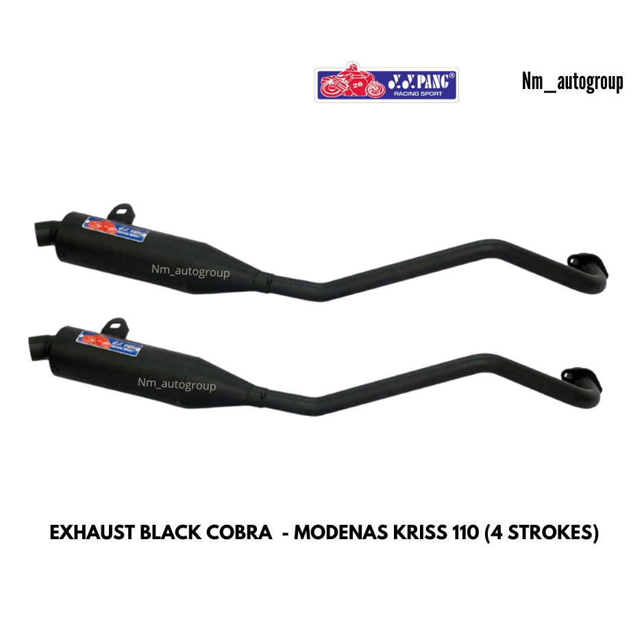 YY PANG Racing Exhaust Ekzos - KRISS 110 - BLACK COBRA | Shopee Philippines