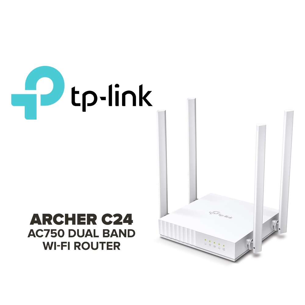 TP-Link Archer C24 AC750 Dual-Band Wi-Fi Router AC WiFi Router Wireless ...