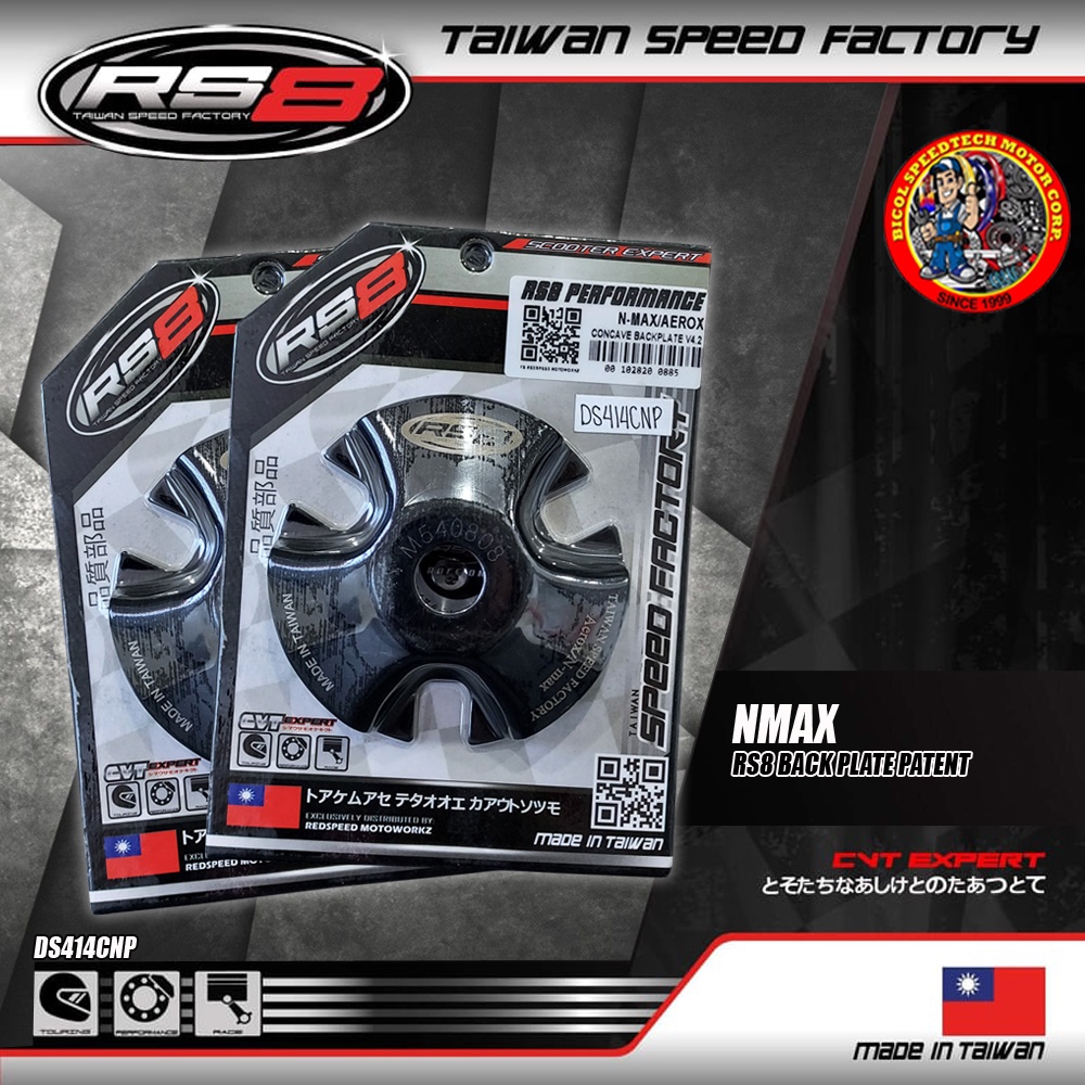 NMAX/ AEROX RS8 BACK PLATE PATENT (DS414CNP) | Shopee Philippines