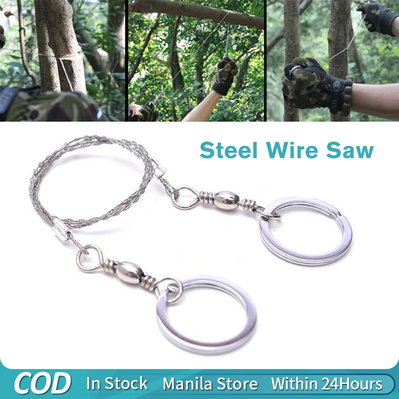 Wire Saw Stainless Steel Camping Wire Saw Emergency Outdoor Survival ...