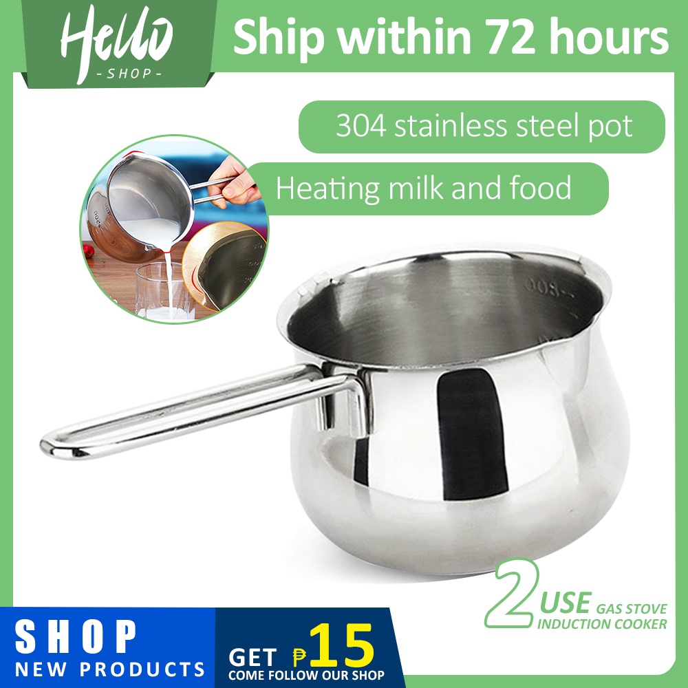 304 Stainless Steel Milk Pot,Nonstick Milk Pan, Multifunctional Sauce ...