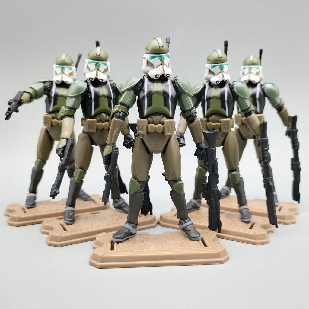 Lot of 5 Star Wars Republic Commander Gree Clone Trooper 3.75" Loose ...