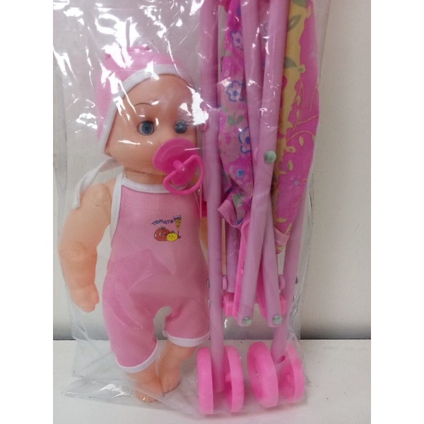 Baby stroller with pacifier RANDOM BABY WITH HAIR AND W/0 HAIR | Shopee ...