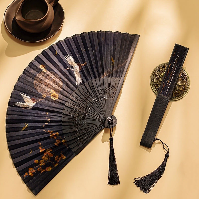 Anime fan/folding fan Yuanshen fan Kamiri Ayahua fan cos Zhongli Walnut ...