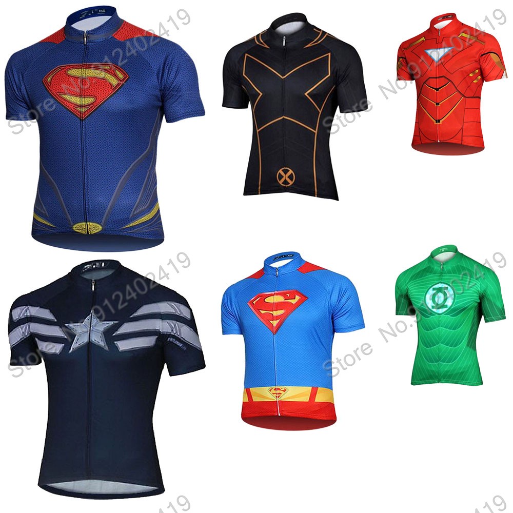 Funny Cartoon Comic Powerband Cycling Jersey Short Sleeve Summer ...