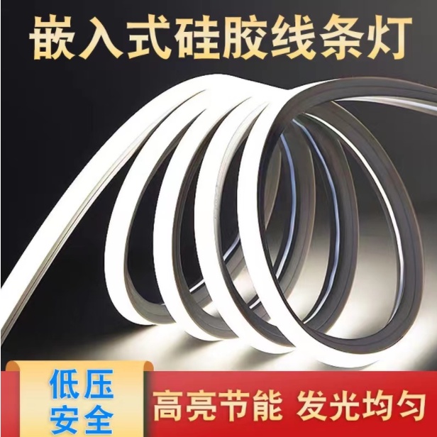 24v Flexible Neon Light With Front Luminous 10 * 10mmled Silicone Strip ...