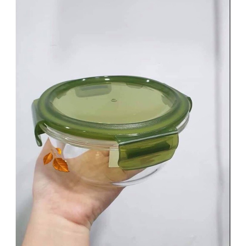 Round GLASS BOX WITH GREEN LID | Shopee Philippines