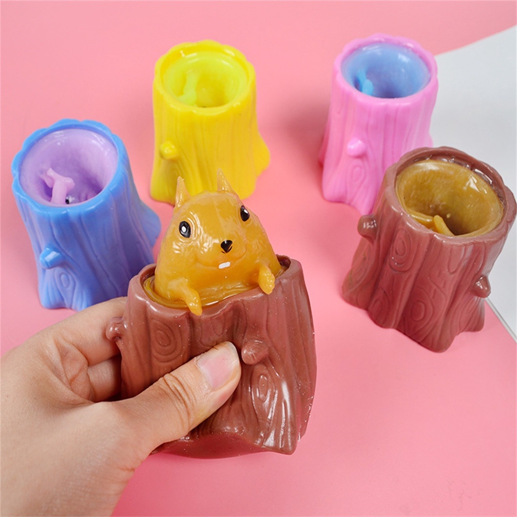 Children's Toys unzip toy Evil Decompression Tree Evil Squirrel Cup ...