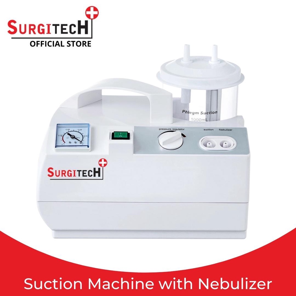SURGITECH Suction Machine and Nebulizer Heavy Duty Compressor | Shopee ...