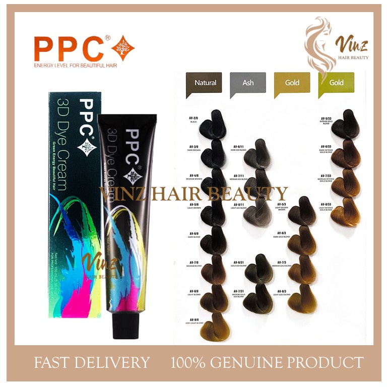 PPC Hair Dye Color Cream + Oxidant 100ml + 100ml | Shopee Philippines