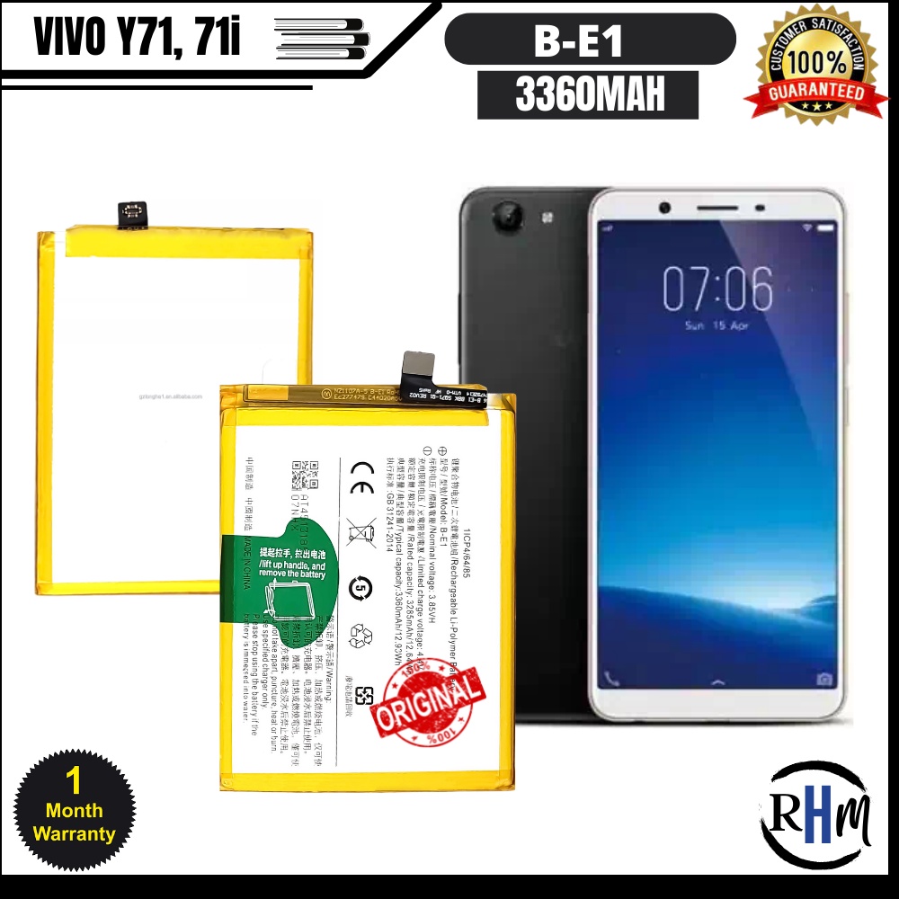 VIVO Y71 Battery, Model: B-E1 High Quality Battery | Shopee Philippines