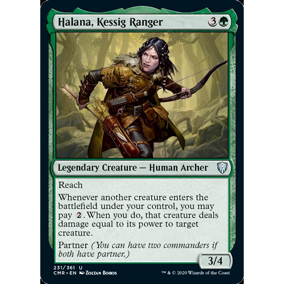 Magic the Gathering : Halana, Kessig Ranger - CMR - UC MTG Green ...
