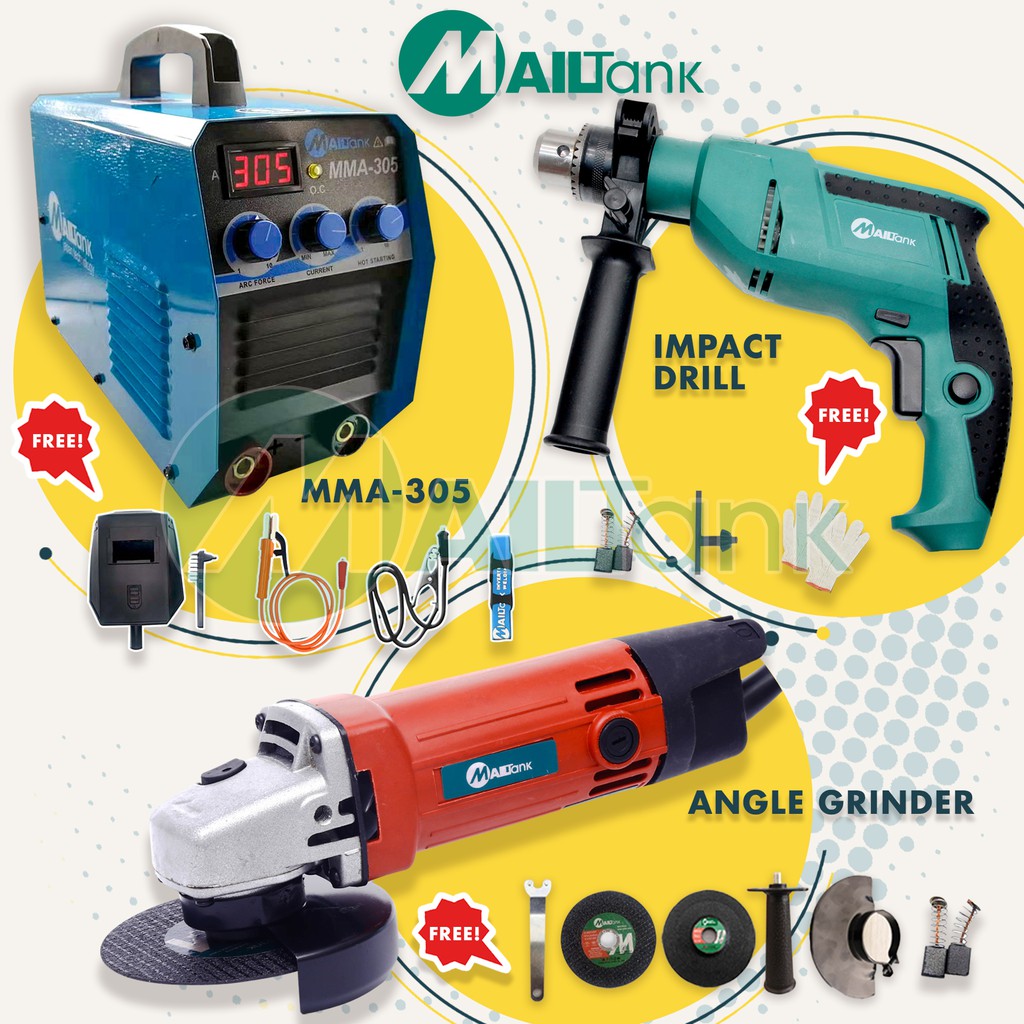 MAILTANK (SH83+SH05+SH192) MMA-305 WELDING MACHINE & ANGLE GRINDER ...
