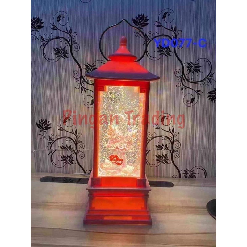 Pink frame couple swan design led novelty music box lamp | Shopee ...