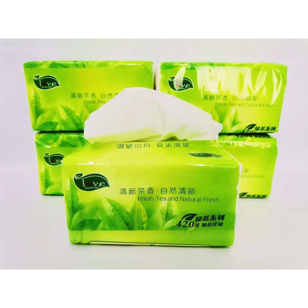 Love green tea Tissue paper / Fresh Tea and Natural Tea Tissue (8 packs ...