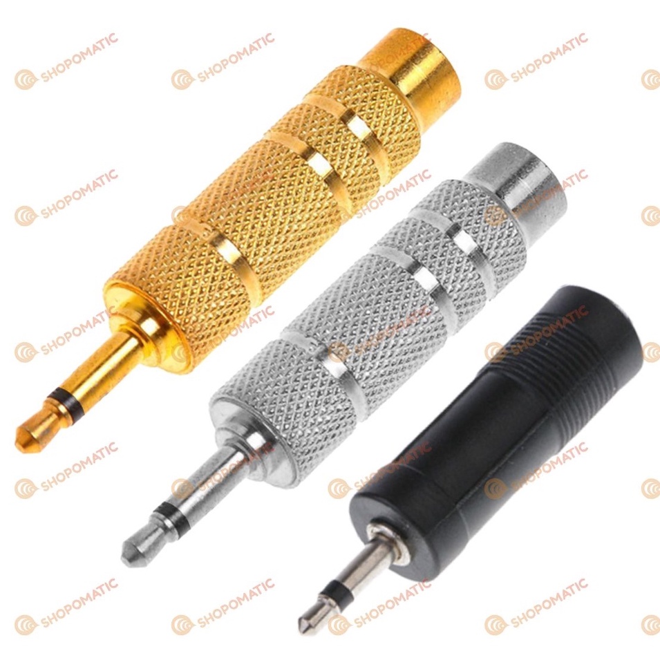 🟧 PL 6.35mm Female Mono Jack to 3.5mm Male Mono Audio Plug Converter ...